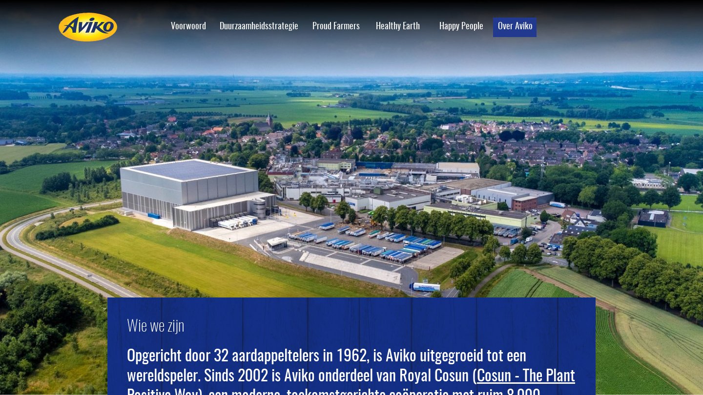 Over Aviko - Duurzaamheidsverslag 2021